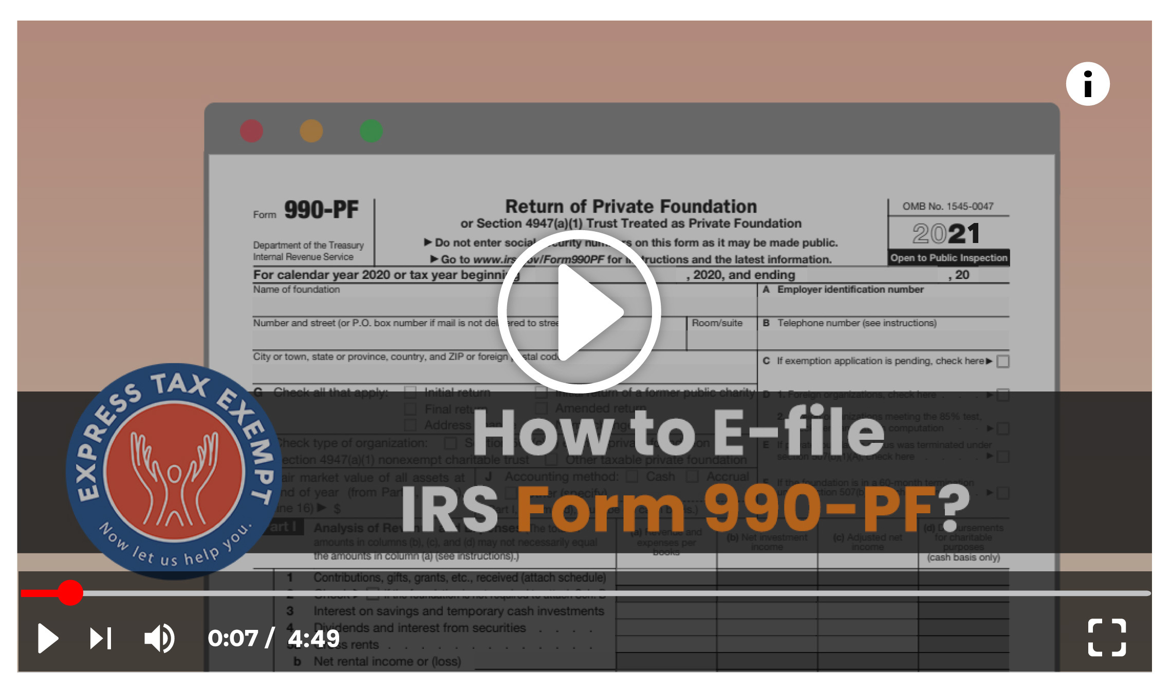 E File Form 990 Pf 2021 Irs Form 990 Pf Online Filing